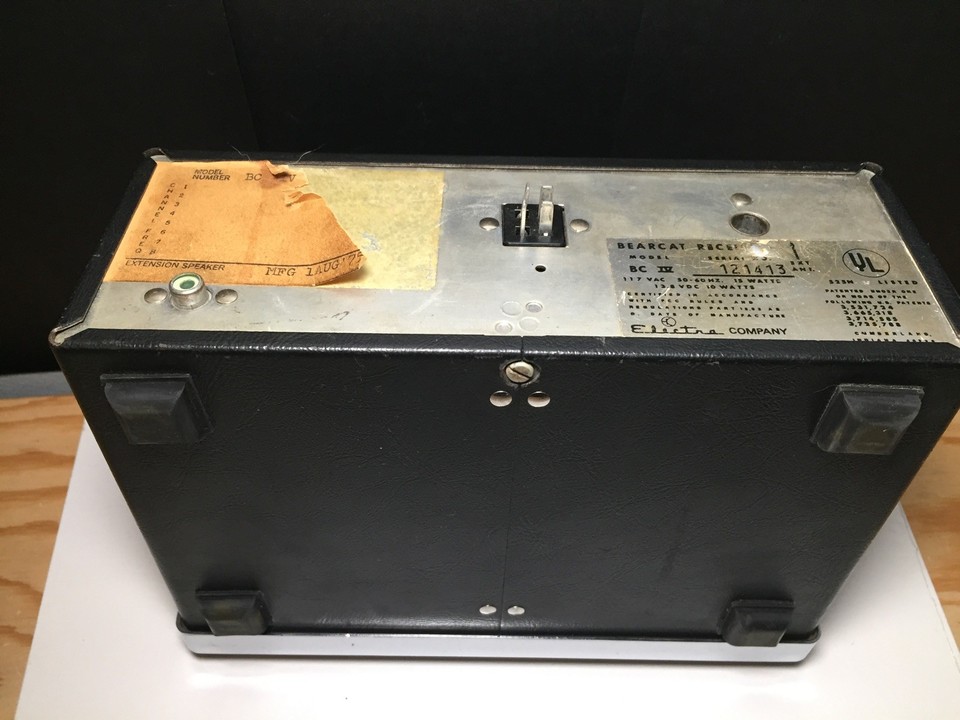 Vintage Electra Bearcat IV Police Fire Emergency Radio Scanner BC IV ...