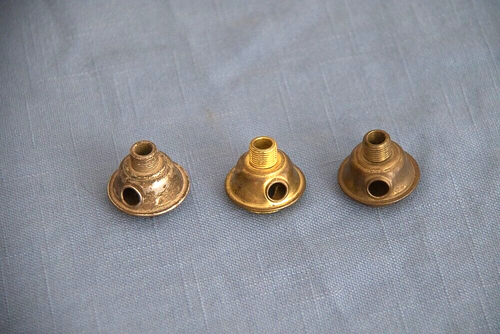 3 Vintage Kerosene Oil Lamp - Electric Lamp Adapters 7/8" Thread #1 ...