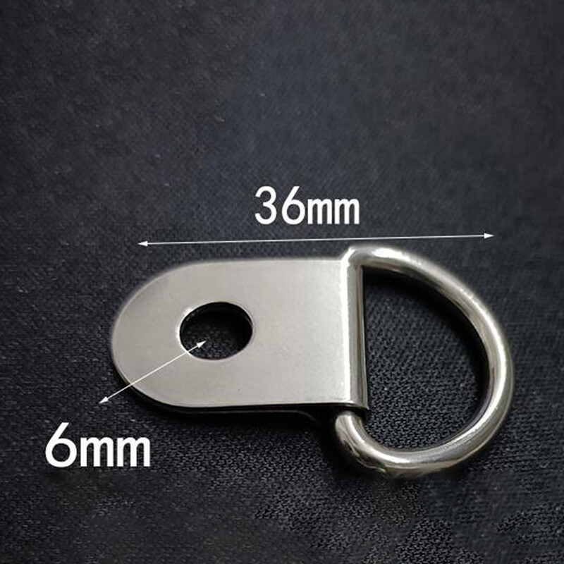 10pcs Stainless Steel D Shape Pull Hook Tie Down Anchors Ring Iron ...