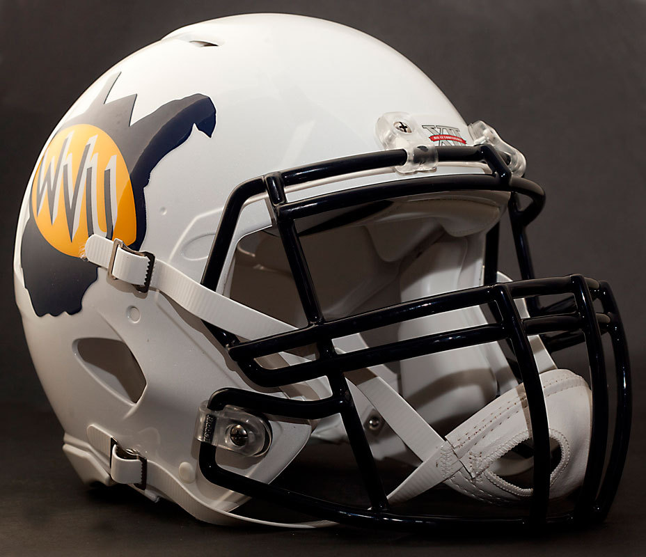 WEST VIRGINIA MOUNTAINEERS WVU Riddell Speed GAMEDAY Football Helmet w ...