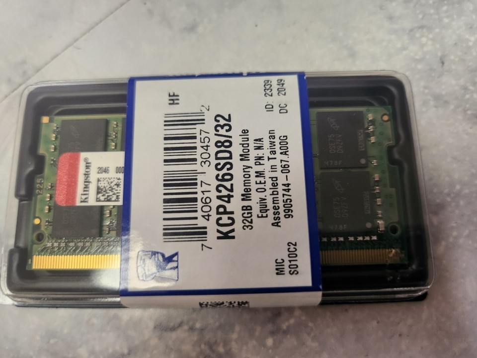 Kingston 32GB (SO DIMM) PC4-21300 (DDR4 2666 MHz) Memory (KCP426SD8/32 ...