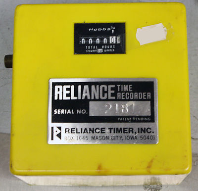 Reliance Timer INC Time Recorder Serial #2181 New, Old Stock 0 Hours ...