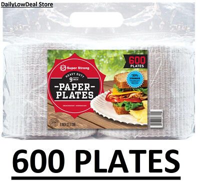 Super Strong Heavy-Duty Paper Plates, 9" (600 ct.) Microwave Safe, Cut ...