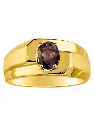 Solitaire Smoky Quartz Ring 14K Yellow or 14K White Gold MR2928SQY-C | eBay