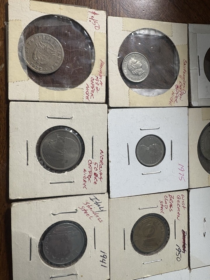 Foreign Carded coin lot 28 coins | eBay