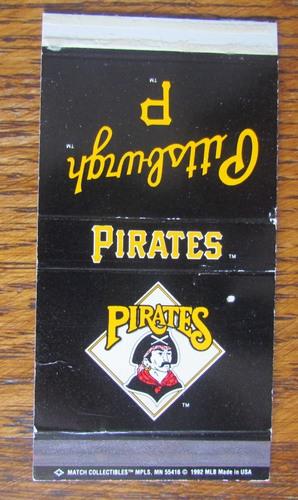 PITTSBURGH PIRATES BASEBALL MATCHBOX COVER: EMPTY 1991 TEAM LOGO ...