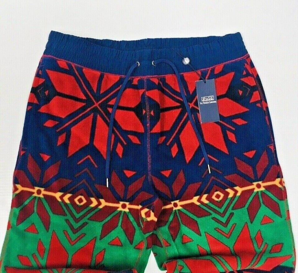 Polo Ralph Lauren Southwestern Aztec Indian Tribe Fleece Jogger Pants ...