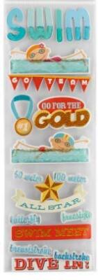Swim Team Chipboard Stickers Set | eBay