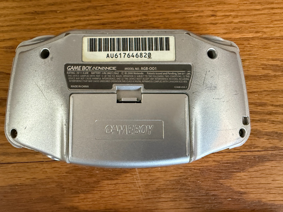 Nintendo Game Boy Advance GBA Platinum Silver Console Bundle 6 Games ...