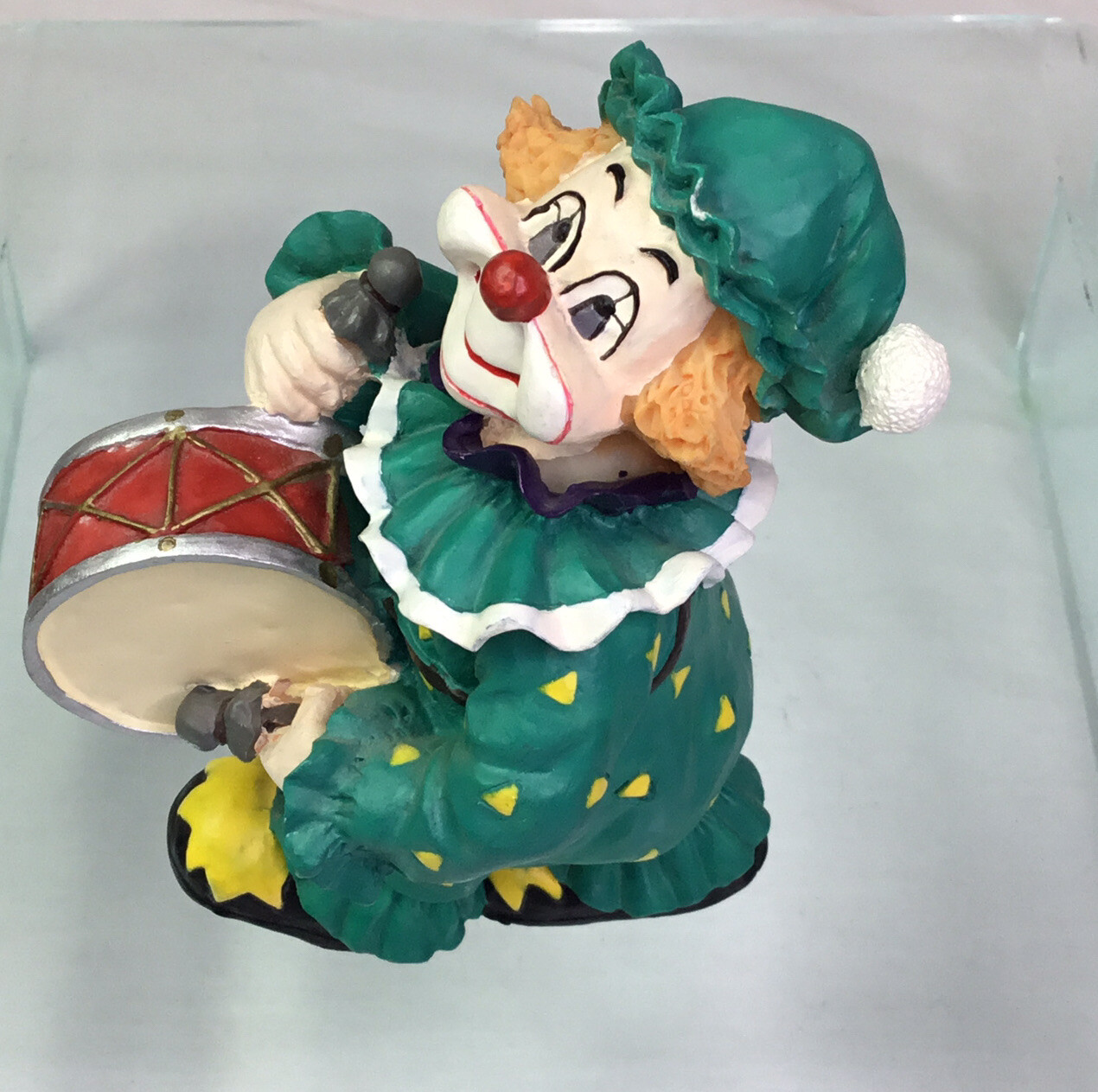 Vintage Marching Circus Clown Playing Drum Happy Resin 5” Tall | eBay