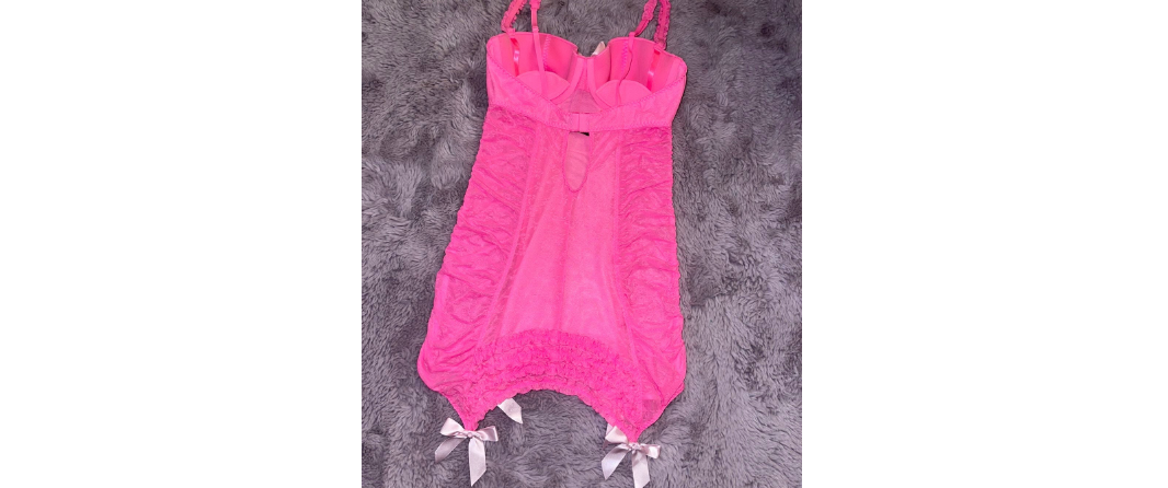 Victoria's secret sexy little things lingerie pink with attached ...