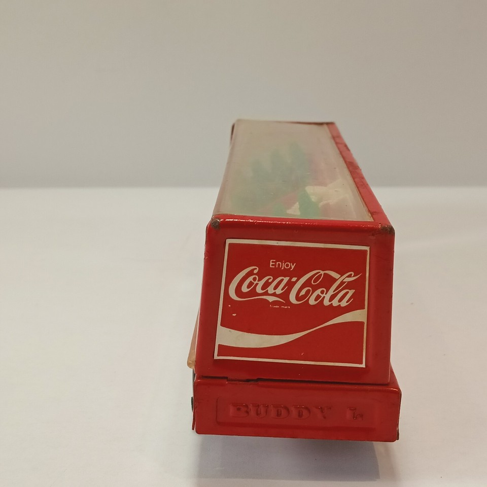 VTG 11" BUDDY L PRESSED STEEL COCA COLA TRAILER COKE CASES IT'S THE ...