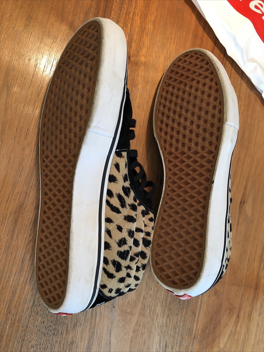 Supreme X Vans Sk8-Mid Pro Cheetah Velvet Black S/S 17 Mens Supreme X Vans Sk8-Mid Pro Cheetah Velvet Black S/S 17 Mens