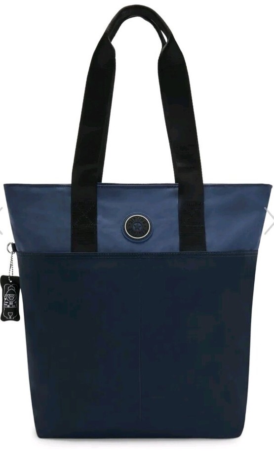 KIPLING HANIFA strong Blue Bl Shoulder Bag Tote With Laptop Compartment ...