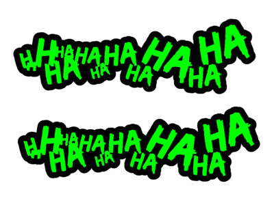 2x Joker Hahaha Serious Evil Body Windshield Car Sticker Decal 16" #LG ...