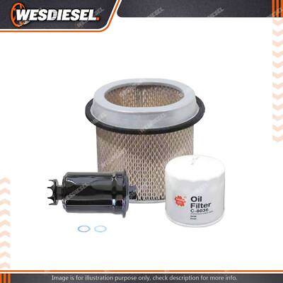 Sakura Oil Air Fuel Filter Kit fits Mitsubishi Galant HG HH SC SD SF SG ...