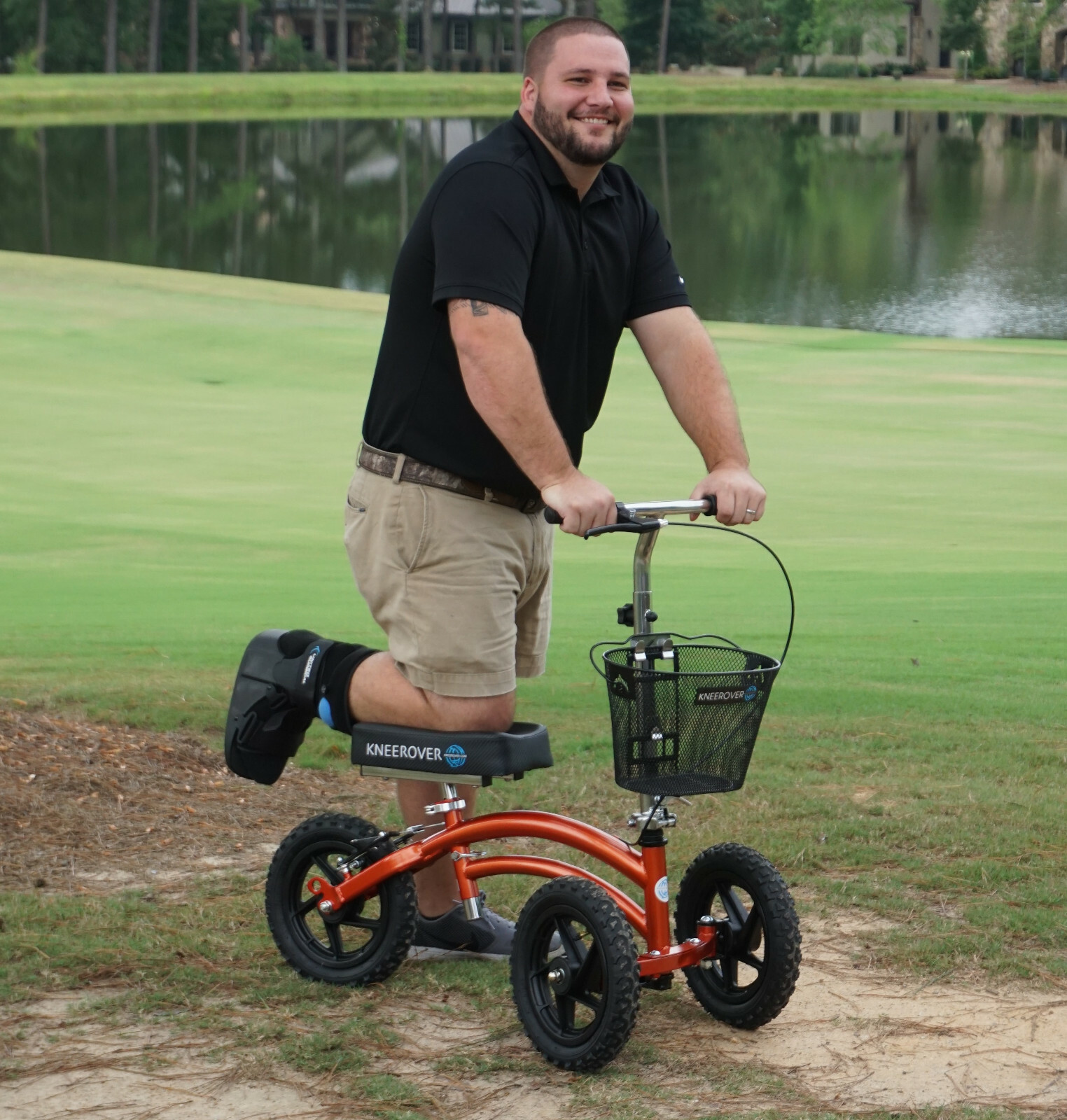 All Terrain KneeRover Steerable Knee Scooter Knee Walke Canyon Orange ...