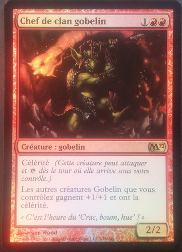 PREMIUM / FOIL VF Goblin Clan Leader - French Goblin Chieftain - Magic ...