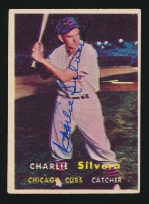 1957 Topps #255 CHARLIE SILVERA (Chicago Cubs) *AUTOGRAPHED* | eBay