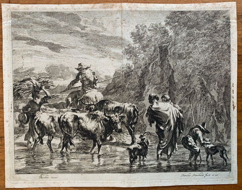 Dancker Danckerts / Nicolaes Berchem (c 1650) Dutch Golden Age Etching ...