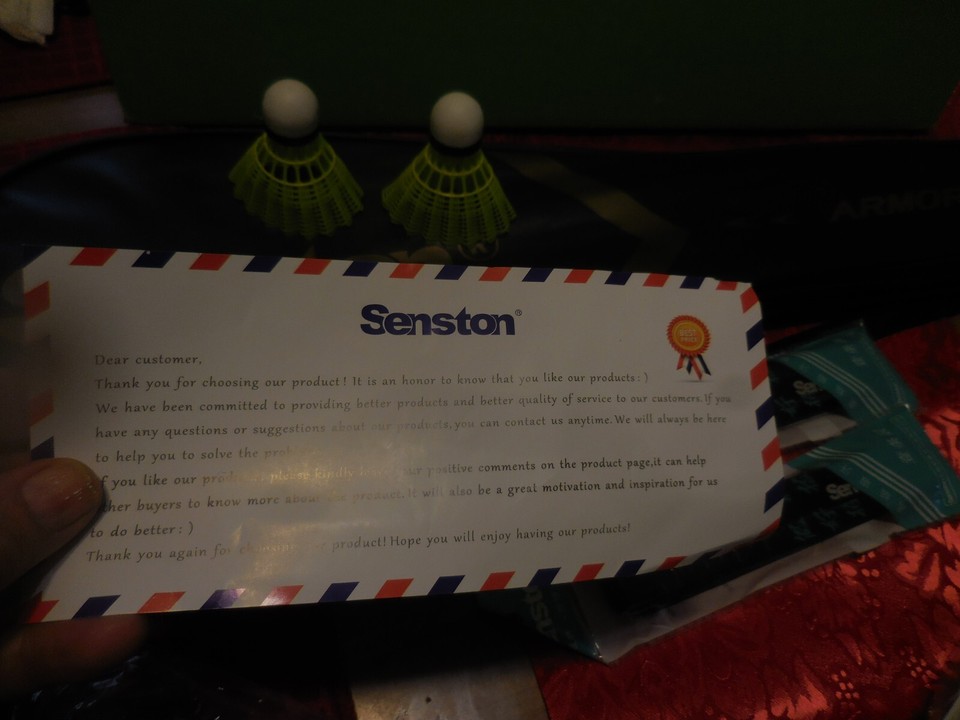 SENSTON Armor 2-Player Badminton Racket Set Extra Slim Shaft 150 Metric ...