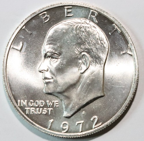 1972-S BU 40% silver Eisenhower dollar Actual coin as shown Item # 1802 ...