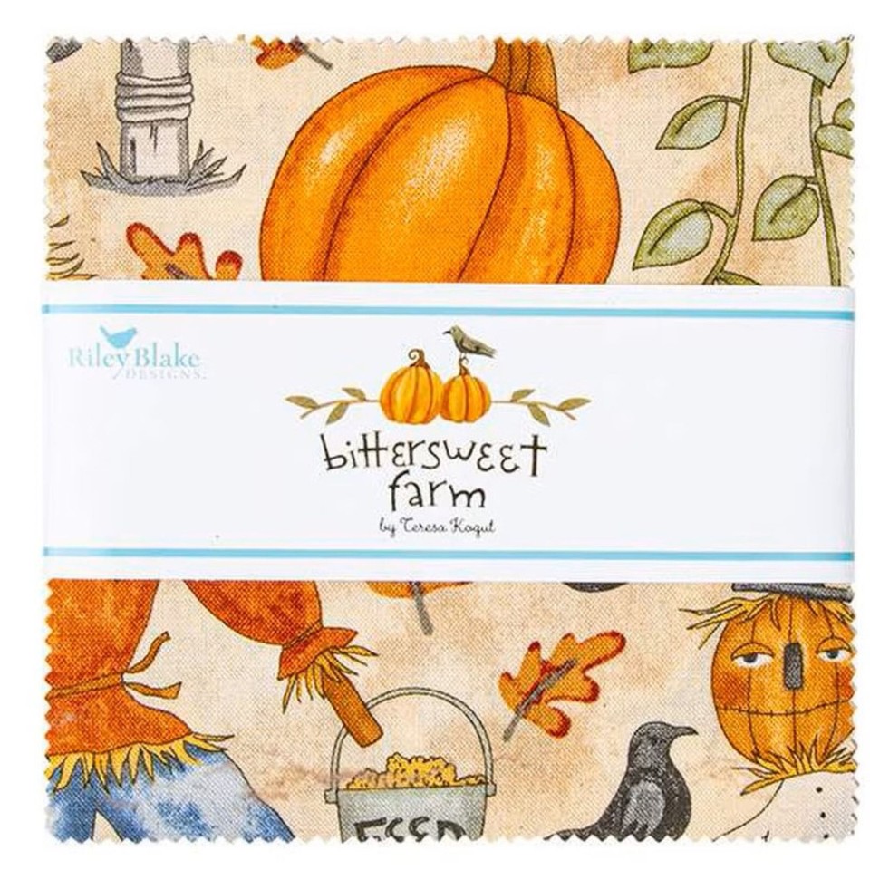 BITTERSWEET FARM Stacker Pack from Riley Blake - (42) 5" fabric square ...