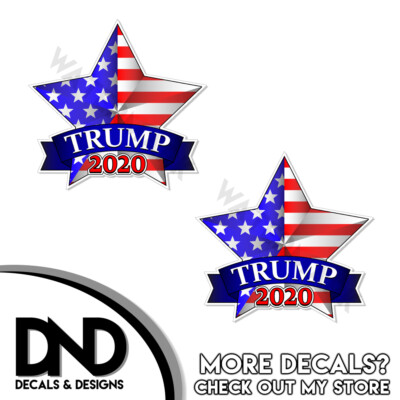 Trump 2020 Sticker Decals 2020 Keep America Great Star Trump 2020 3 ...