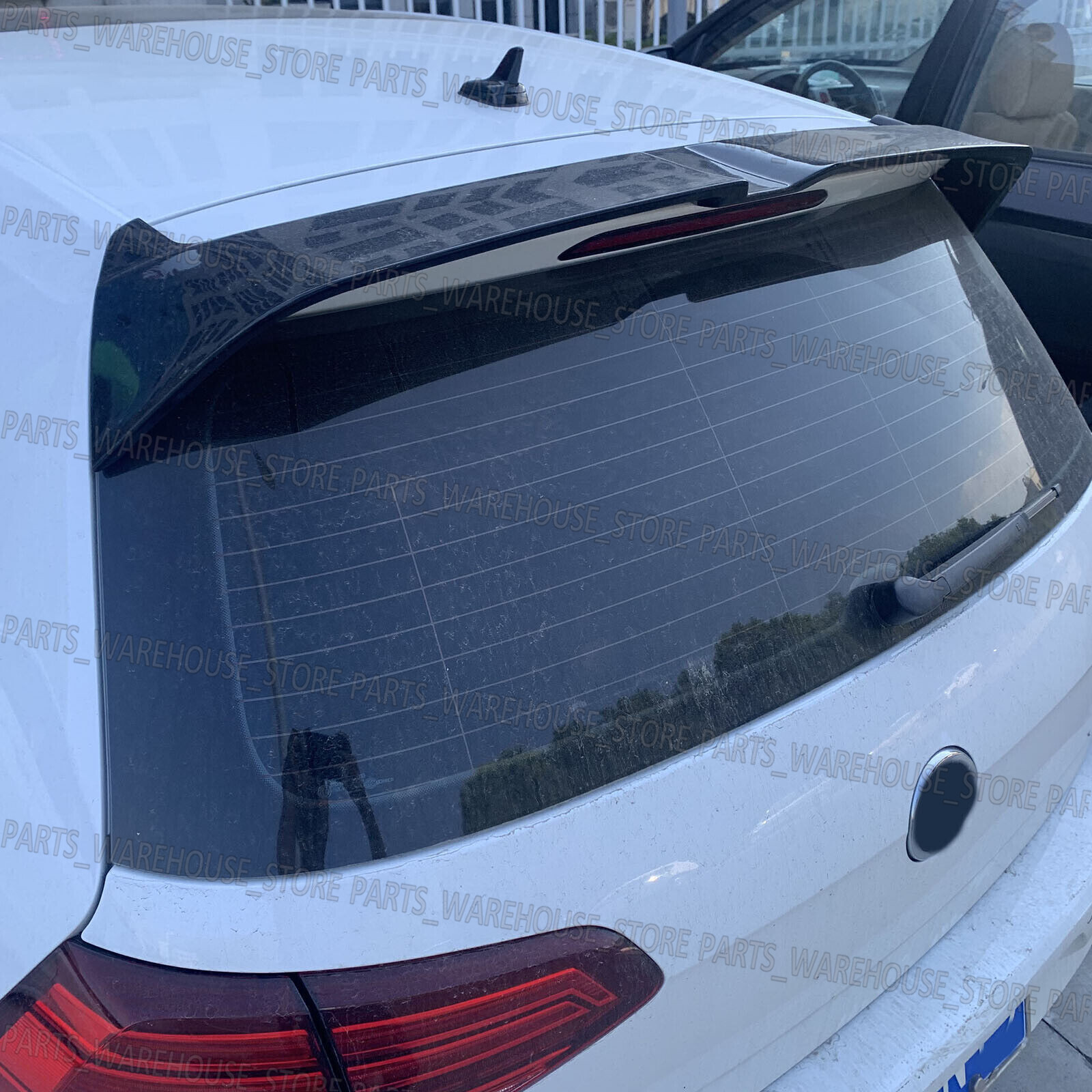 Gloss Black Rear Roof Spoiler Wing For VW Golf7 MK7 MK7.5 GTI R 2014-19 ...