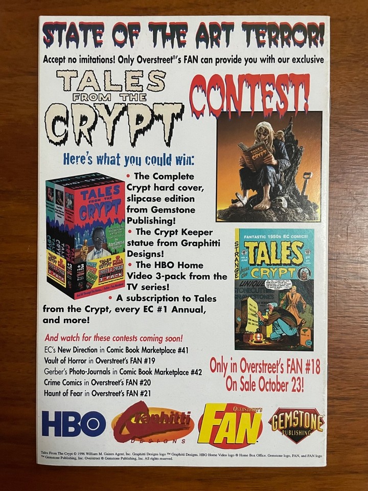 Tales from the Crypt #18 EC Reprint 1996 [NM] GEMSTONE Horror Comics | eBay