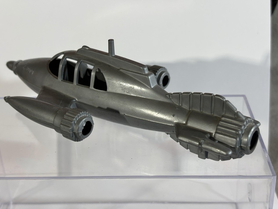 Vintage 1950s 7.5" Pyro X-200 Silver Space Ranger Spaceship Rocket w ...