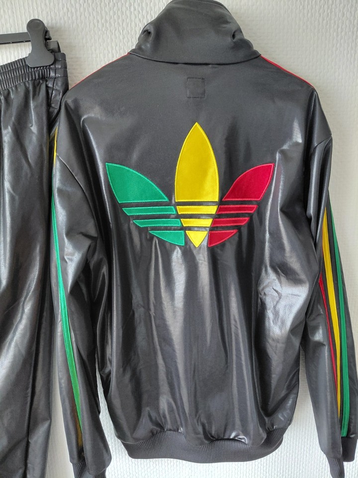 Adidas Chile 62 set Tracksuit Medium (as new) jacket pants rasta Marley ...