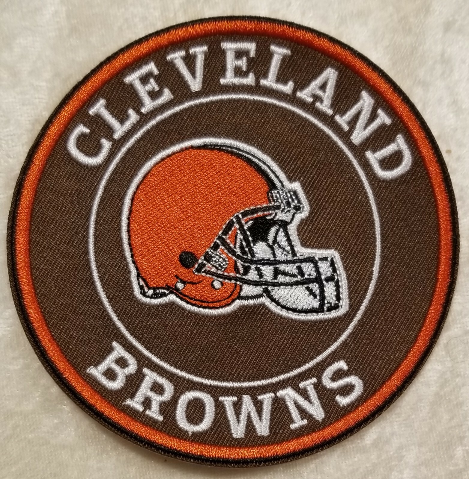 Cleveland Browns 4" Round Iron/Sew On Embroidered Patch ~ Free Tracking ...