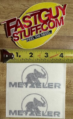 2! Metzeler vintage decal cafe racer clubman CB550 Honda AHRMA race ...