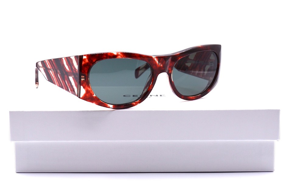 NEW CELINE PARIS CL40029I 54N RUBY RED GREY LENS AUTHENTIC SUNGLASSES ...