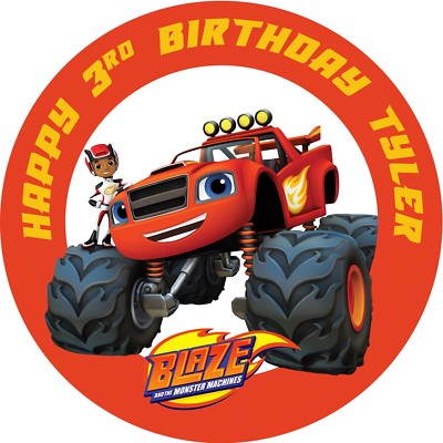 Blaze And The Monster Machines Inspired theme 4cm Round Stickers 24 Per ...
