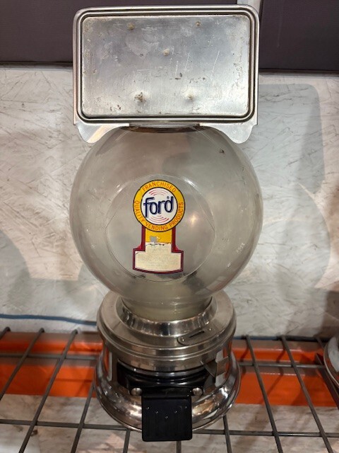 Black Friday Sale Vintage Ford Gum Machine with Ad Topper Gumball Candy ...