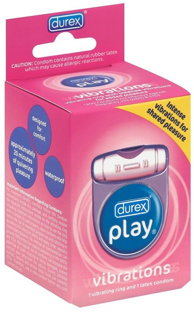 4 Durex Play Vibrations Vibrating Ring and 1 Condom Exp 11/19 - NT 4308 ...