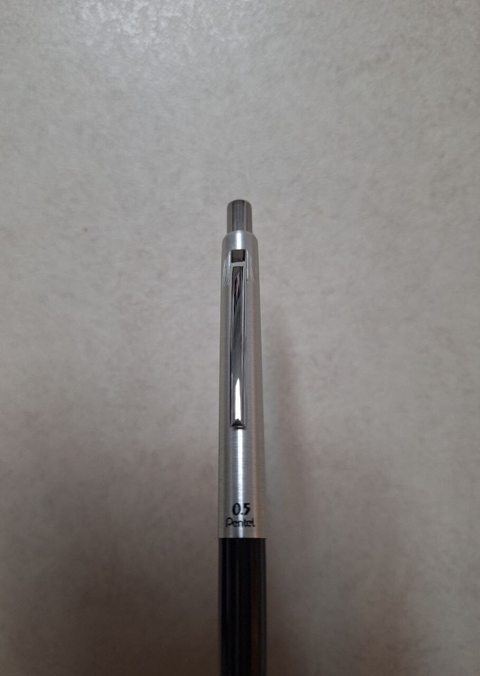 Vintage Pentel Mechanical Pencil S55 0.5mm Black Silver RARE ...