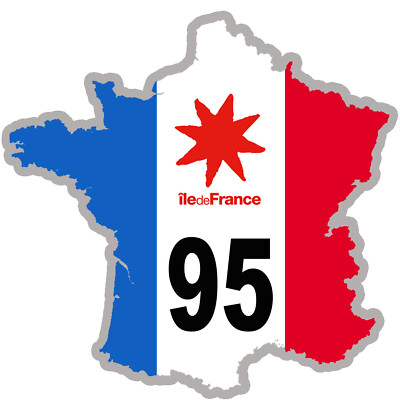 FRANCE 95 Ile de France - 15x15cm - Sticker/autocollant | eBay