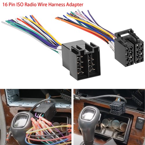 16 Pin Radio ISO Wire Harness Adapter for Peterbilt Freightliner Semi ...