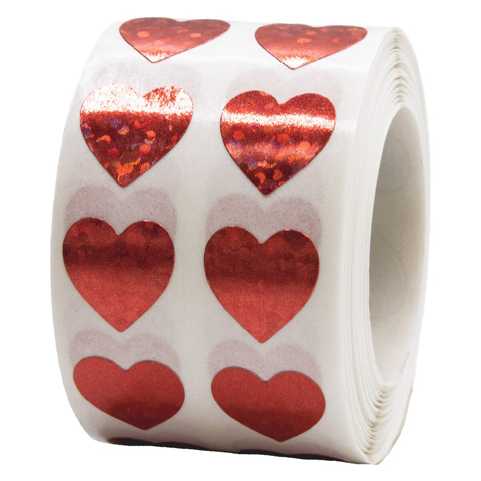 Heart Stickers | 0.5" Inch Wide Labels | 1,000 Pack | Pick One Color | eBay