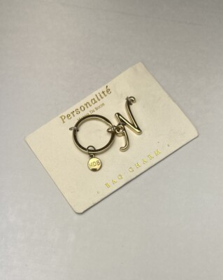 Marina De Buchi Gold MDB Monogram Initial Letter N Key Ring Bag Charm 2 ...