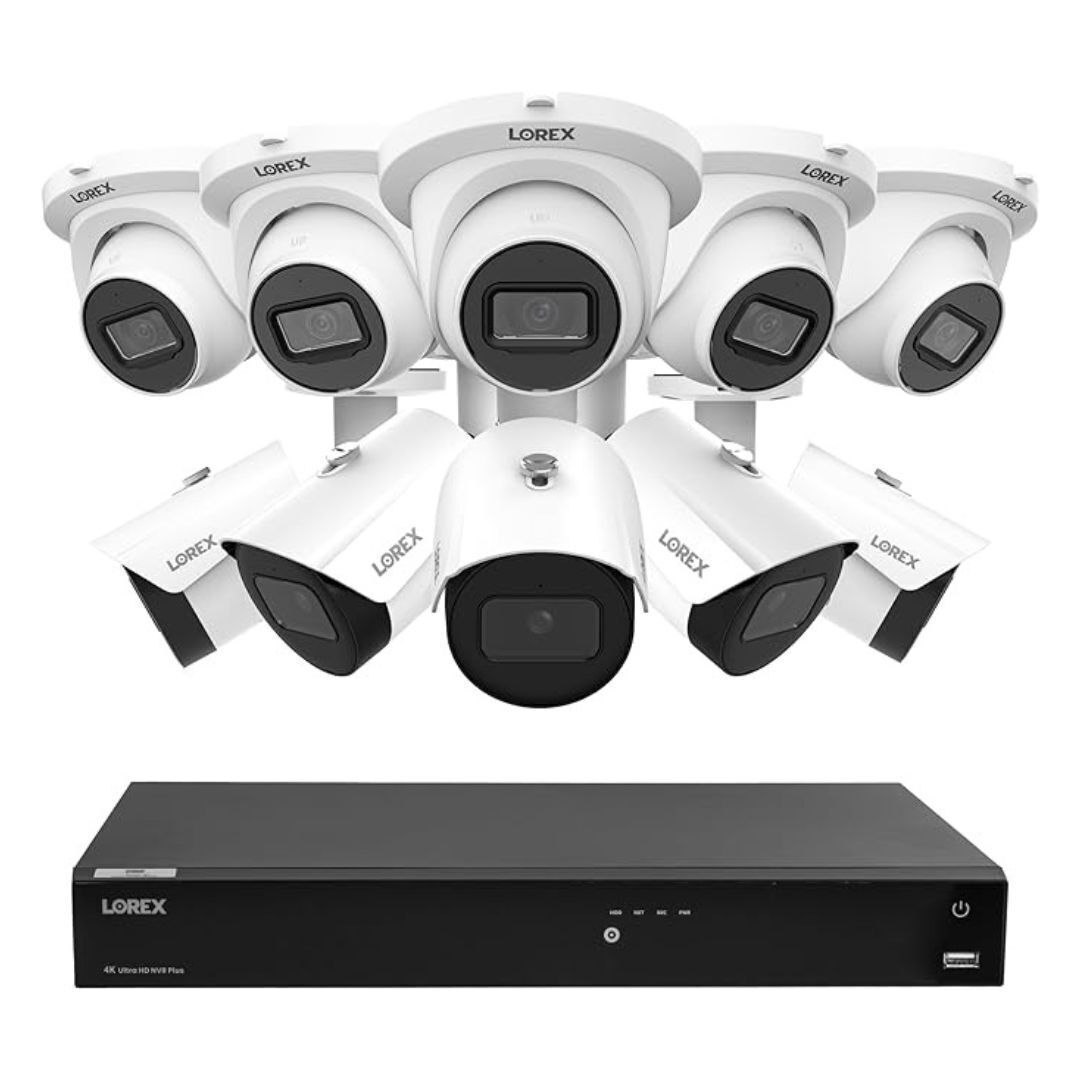 Lorex Fusion 4K 4TB IP 16-Channel NVR Wired Security System with 10 ...
