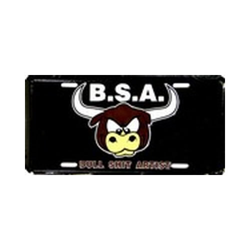 USA Novelty Number Plate - B.S.A. - Bullshit Artist - Licence Plate ...