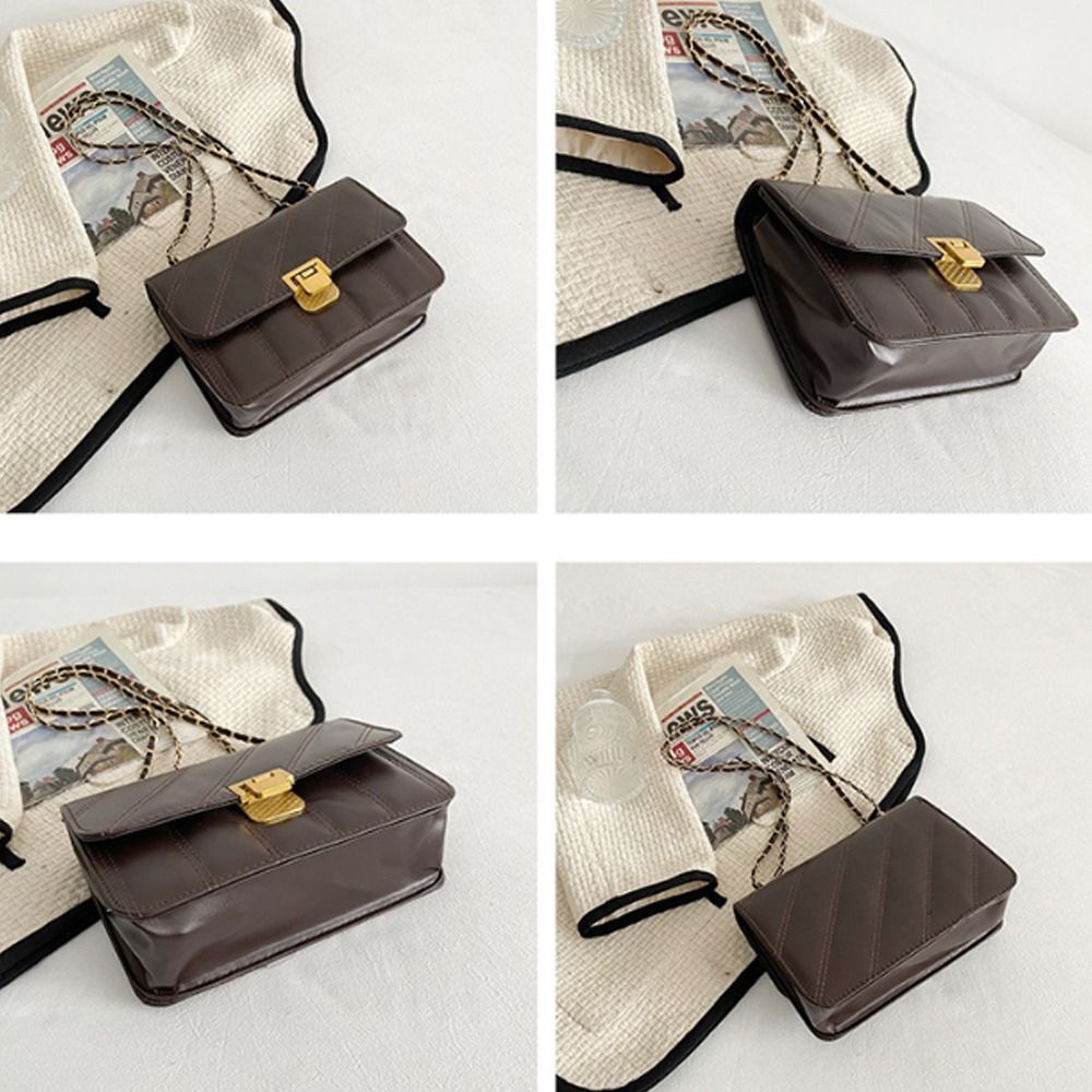 PU Chain Crossbody Bag Large Capacity Tote Bag Casual Shoulder Bag ...