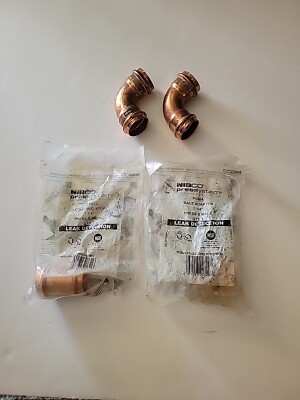 LOT OF 4 1-1/4 PROPRESS NIBCO, VIEGA, 1- COUP. NO STOP, 2-ELBOWS, 1 ...