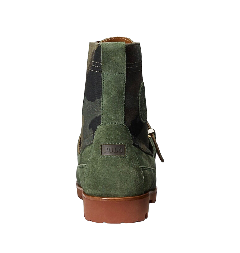 Polo Ralph Lauren Polo Country Green Suede & Canvas Ranger Camo Ankle ...