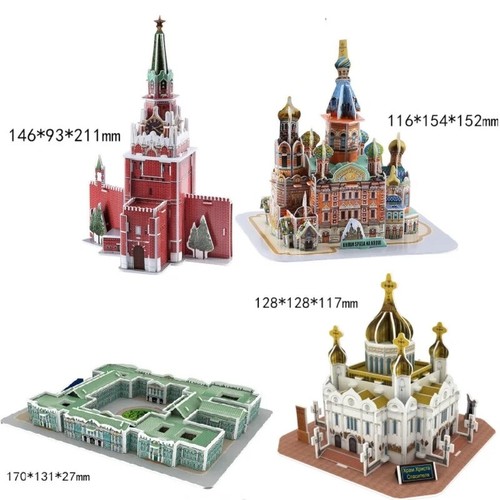 Kremlin Square Winter Palace Spasskaya Tower 3D Paper Puzzle Building ...