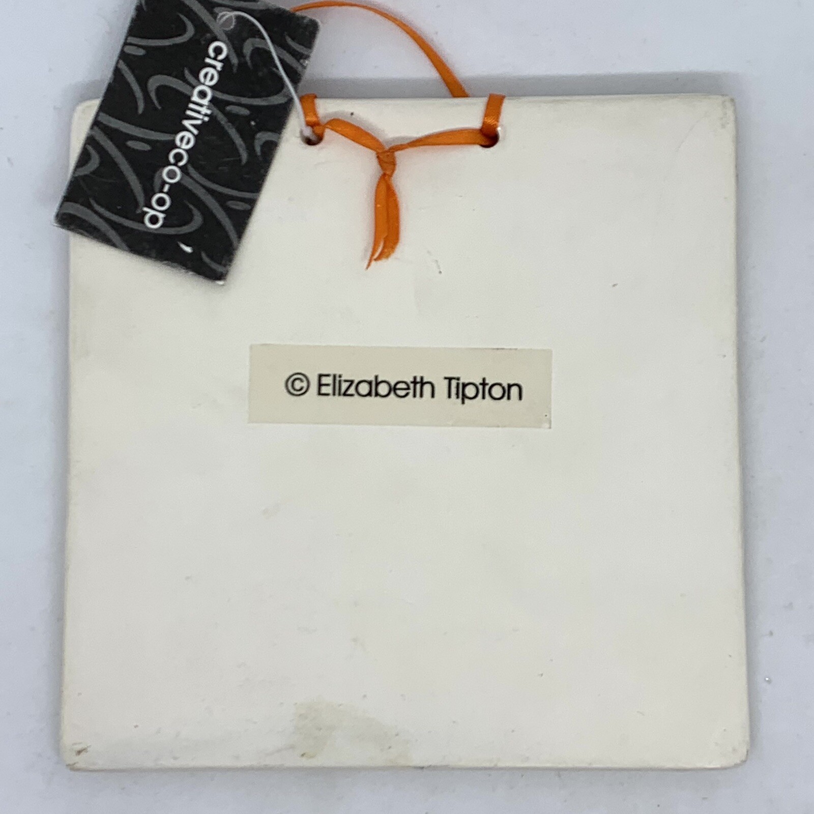 Creative Co-Op Elizabeth Tipton Art Tile CREATE WITH PASSION Red Orange ...